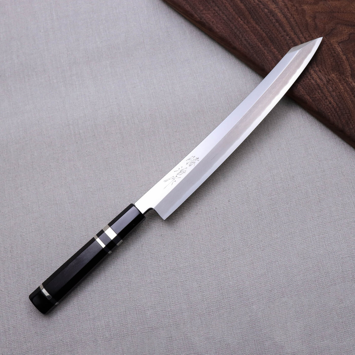 Shoji Silver #3 Mirror Finish Hon-Kasumi curved blade Kiritsuke Yanagi ...