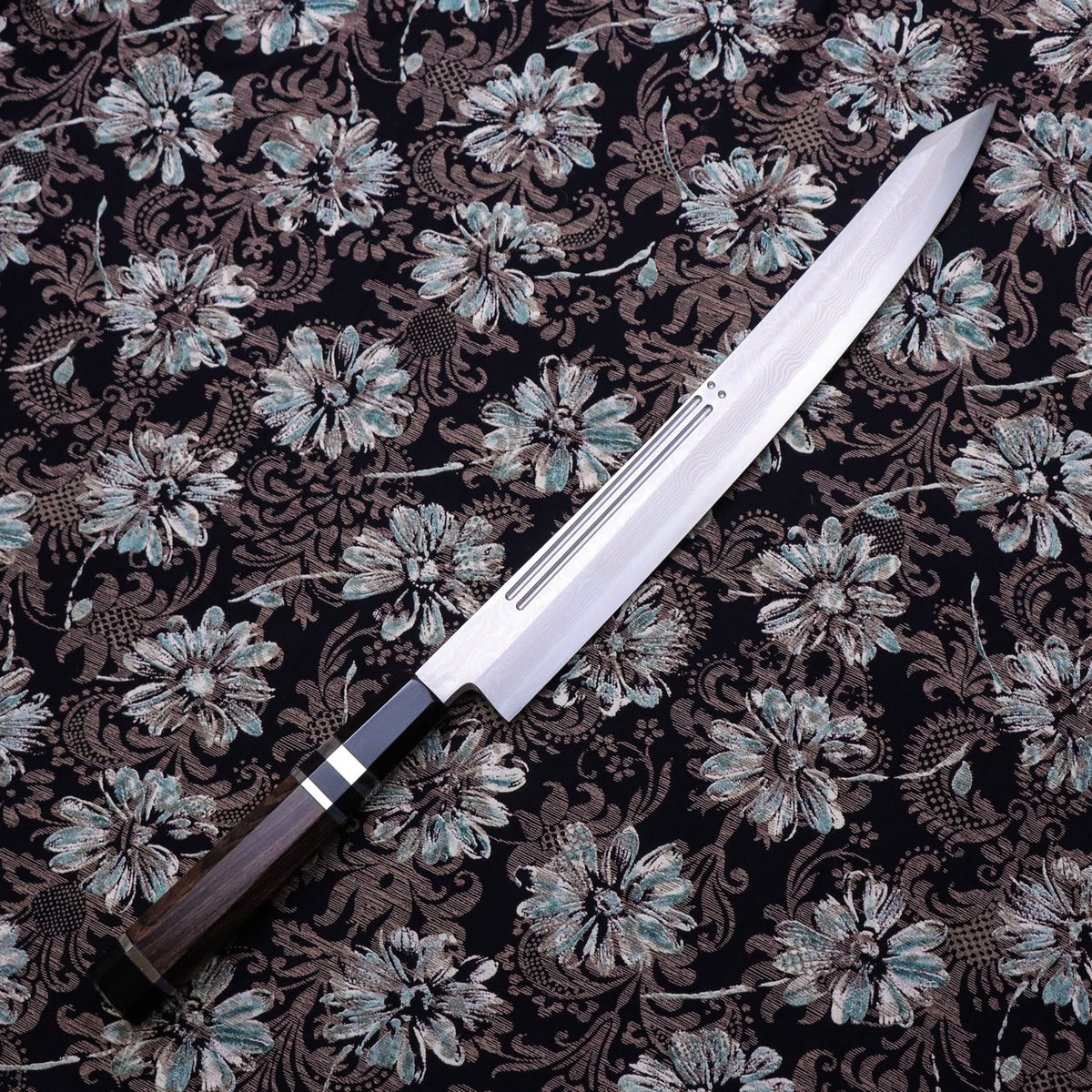 Yoshihiro Suminagashi Silver #3 Damascus Clad Kansho Style Kiritsuke Y ...